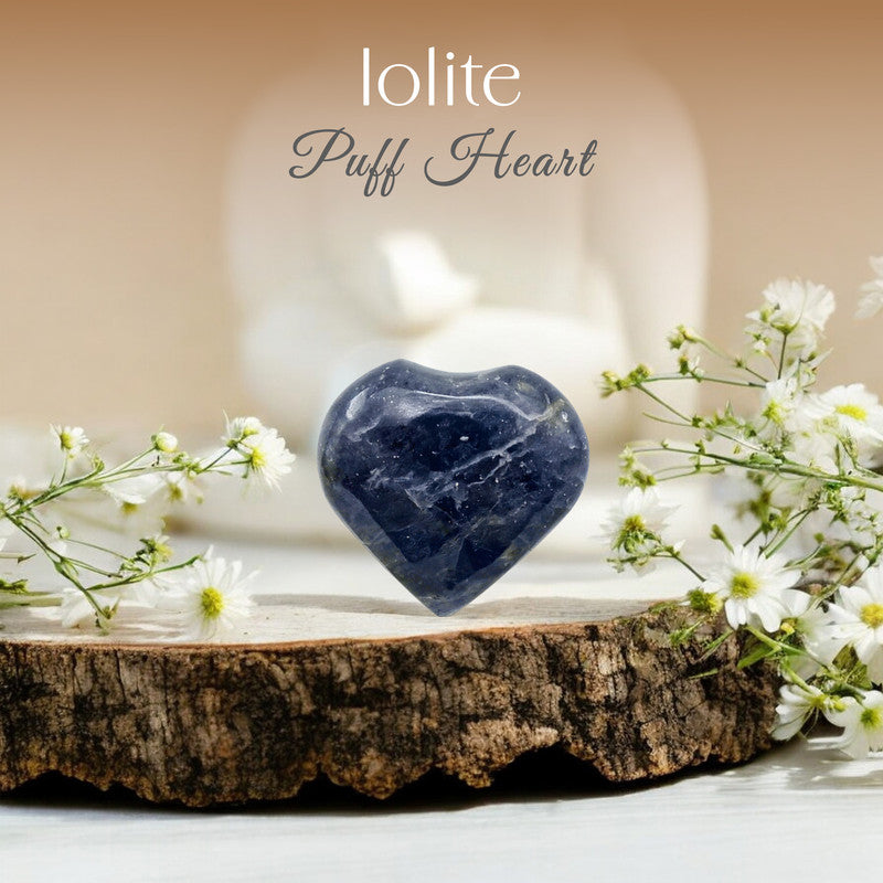 Iolite Puff Heart Crystal – Intuition, Clarity & Spiritual Insight ...